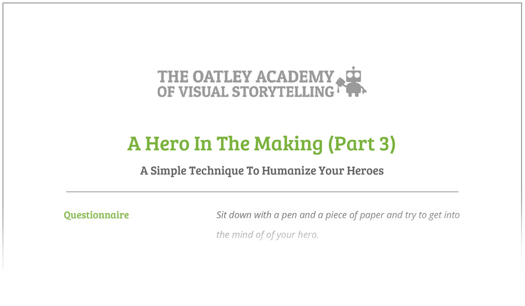 A Hero In The Making (Part 3) :: A Simple Technique To Humanize Your Heroes